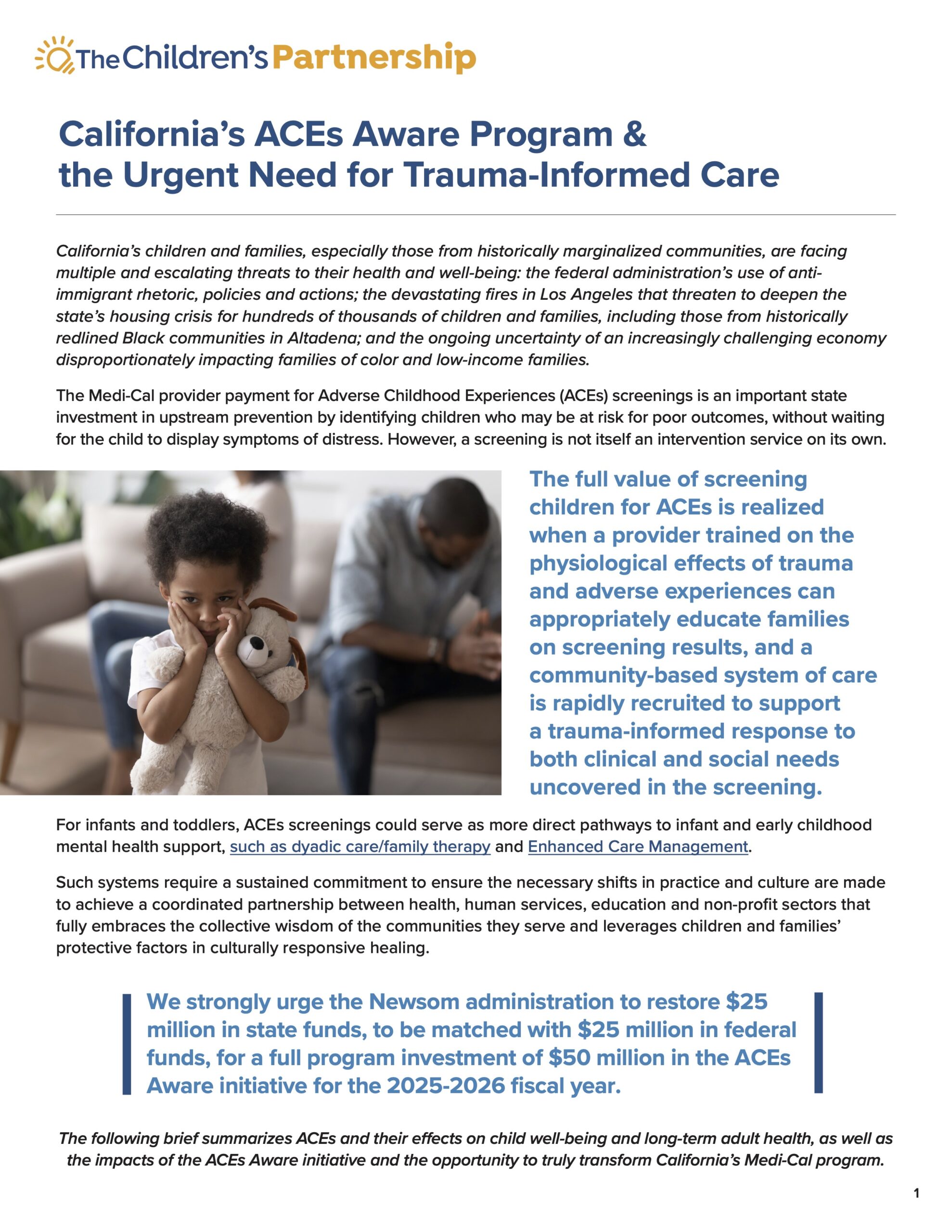 California’s ACEs Aware Program & the Urgent Need for Trauma-Informed Care - The Children's ...